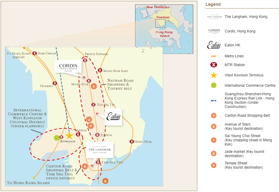 Map · Langham Hospitality Investment Limited